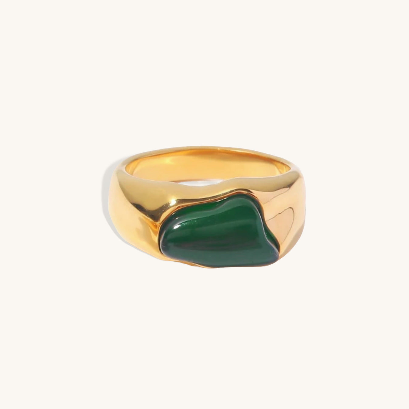 Irregular Stone Ring - irregular gemstone ring, gold stone ring, chunky ...